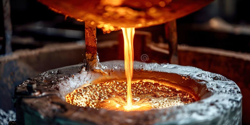 Metal Smelting Plant stock image. Image of heavy, factory - 332293397