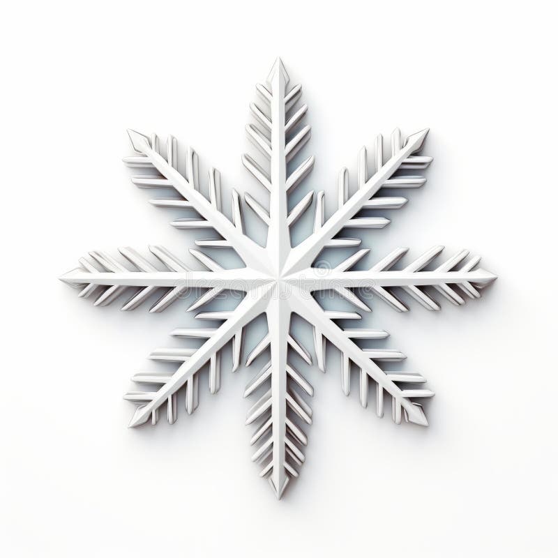 Metal Snowflake Playful 3d Design for Xmas Decor Stock Illustration ...