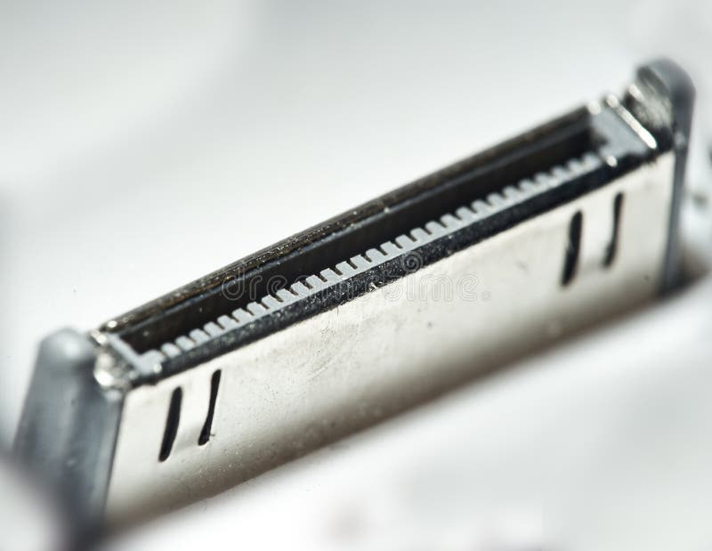Metal Socket of Electronic Device Stock Image - Image of object ...