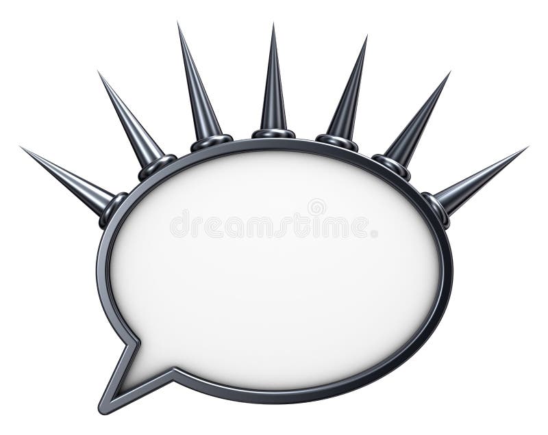 Metal speech bubble stock illustration. Illustration of empty - 106203476