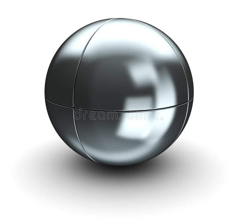 Metal sphere stock illustration. Illustration of reflection - 33963205