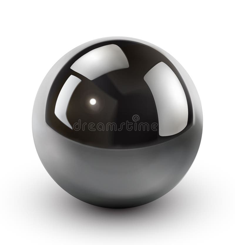 Metal Sphere With Blue Light Stock Illustration - Illustration of light ...