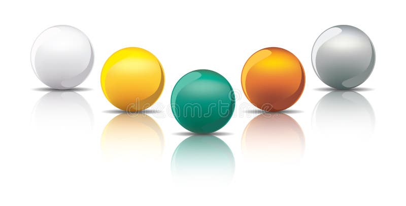 Metal spheres stock vector. Illustration of gold, steel - 21529141