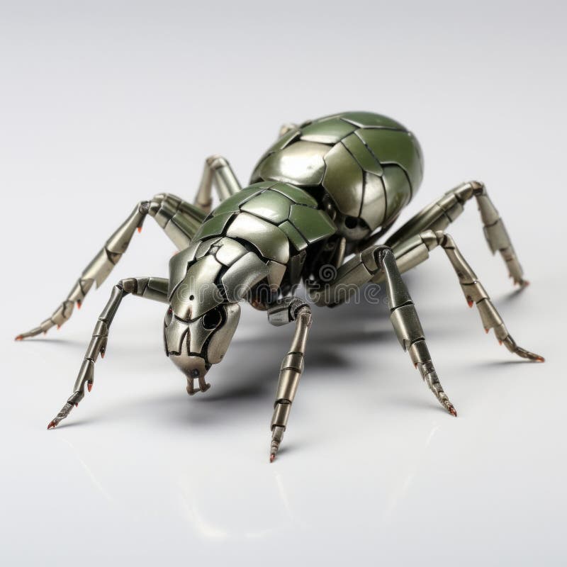 Metal Spider Model in Sci-fi Anime Style with Shiny Eyes Stock ...