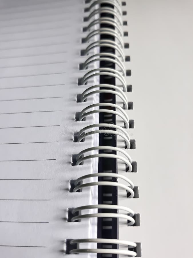 Sprial of Notebook Close-up View. Stock Image - Image of binder, border ...