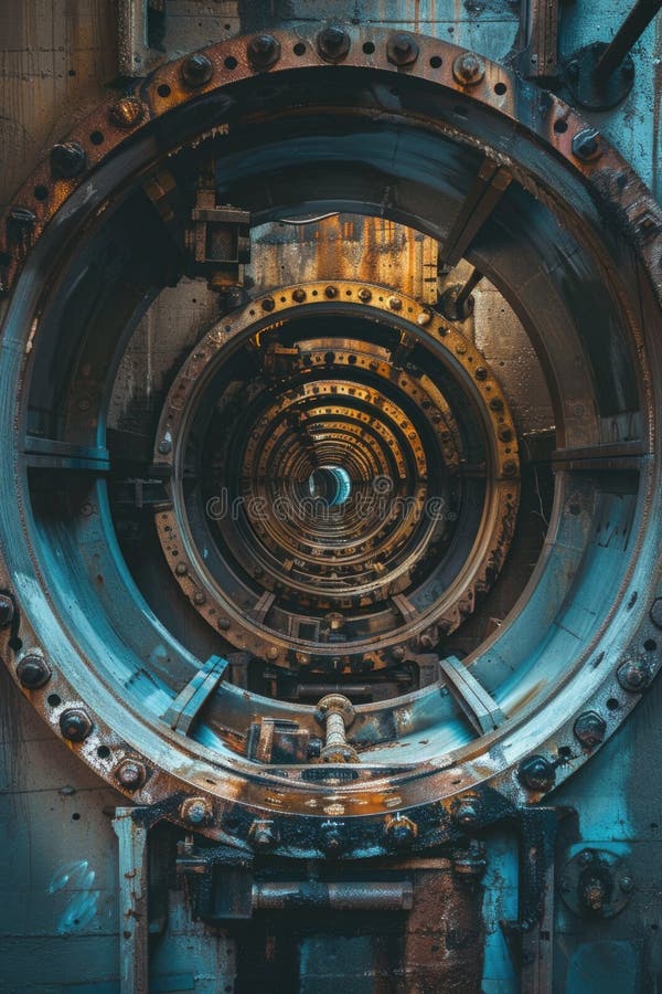 Metal Spiral Structure stock image. Image of generated - 375429965