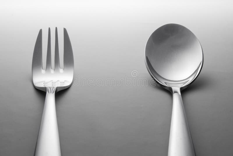 Metal spoon and fork stock photo. Image of spoon, steel - 38978332