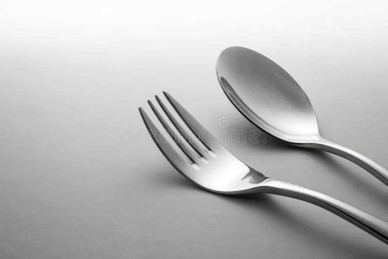 Metal spoon and fork stock photo. Image of industry, elegant - 38978402