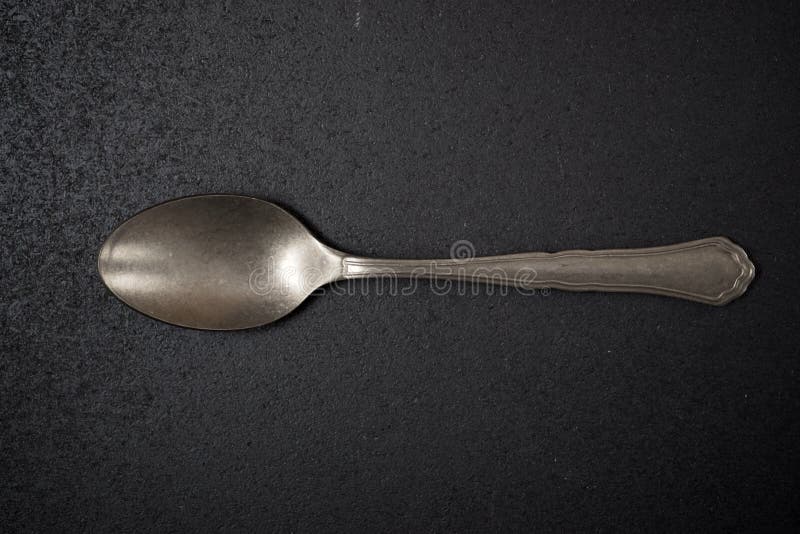 Metal spoon view stock photo. Image of device, domestic - 161469104