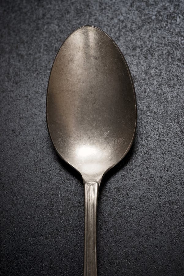 Metal spoon view stock photo. Image of household, culinary - 161469118