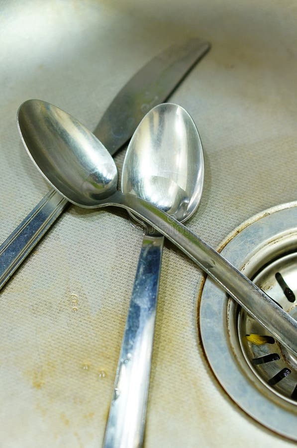 Metal spoons stock photo. Image of spoons, metal, sink - 48949948