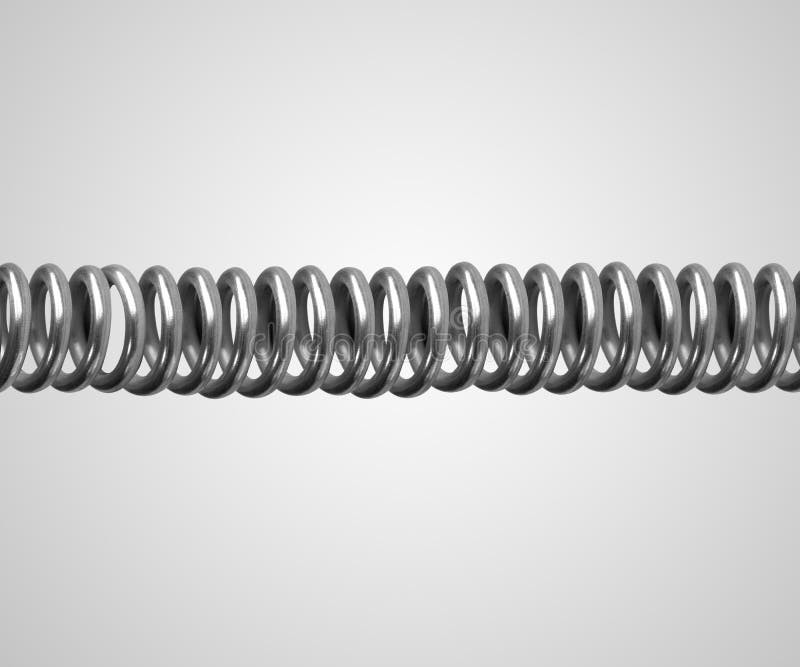 Metal Spring with Water Droplets Reflection Stock Image - Image of ...