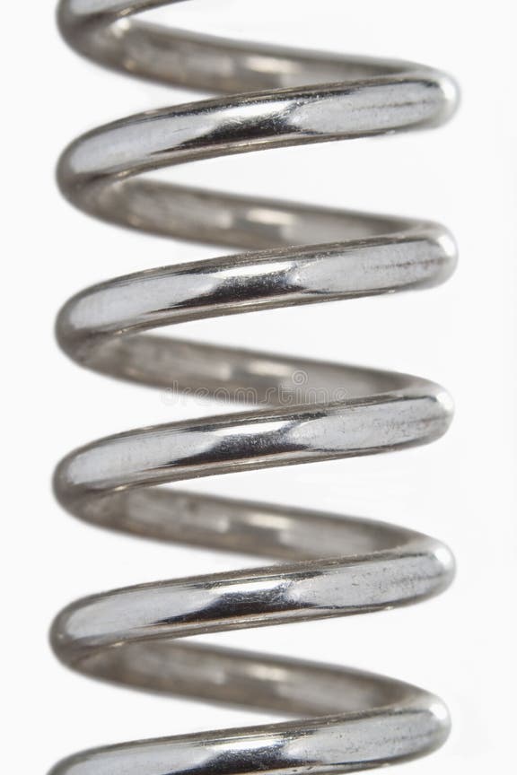 Metal spring stock image. Image of shape, chrome, white - 26673949