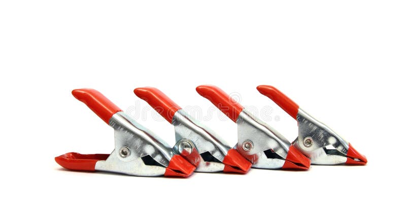 Spring Clamps with Rubber Coating Stock Photo - Image of large, macro ...