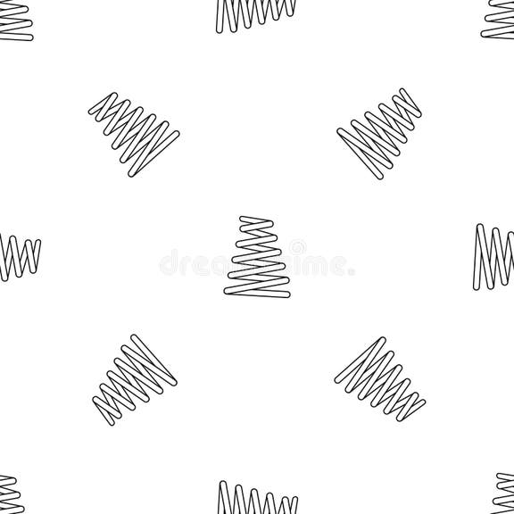 Metal Spring Coil Pattern Seamless Vector Stock Vector - Illustration ...