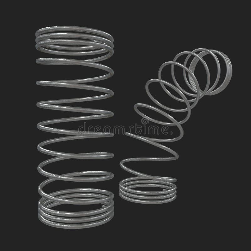 Metal spring 3d stock illustration. Illustration of curve - 115501942