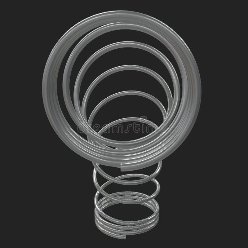 Metal spring 3d stock illustration. Illustration of curve - 115501942