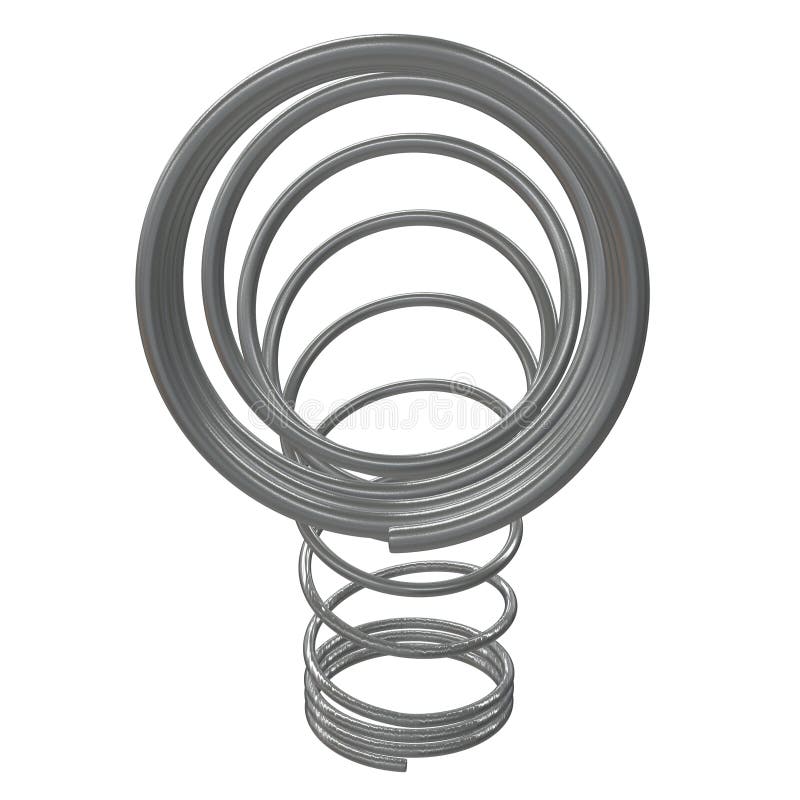 Metal spring 3d stock illustration. Illustration of isolated - 114822705