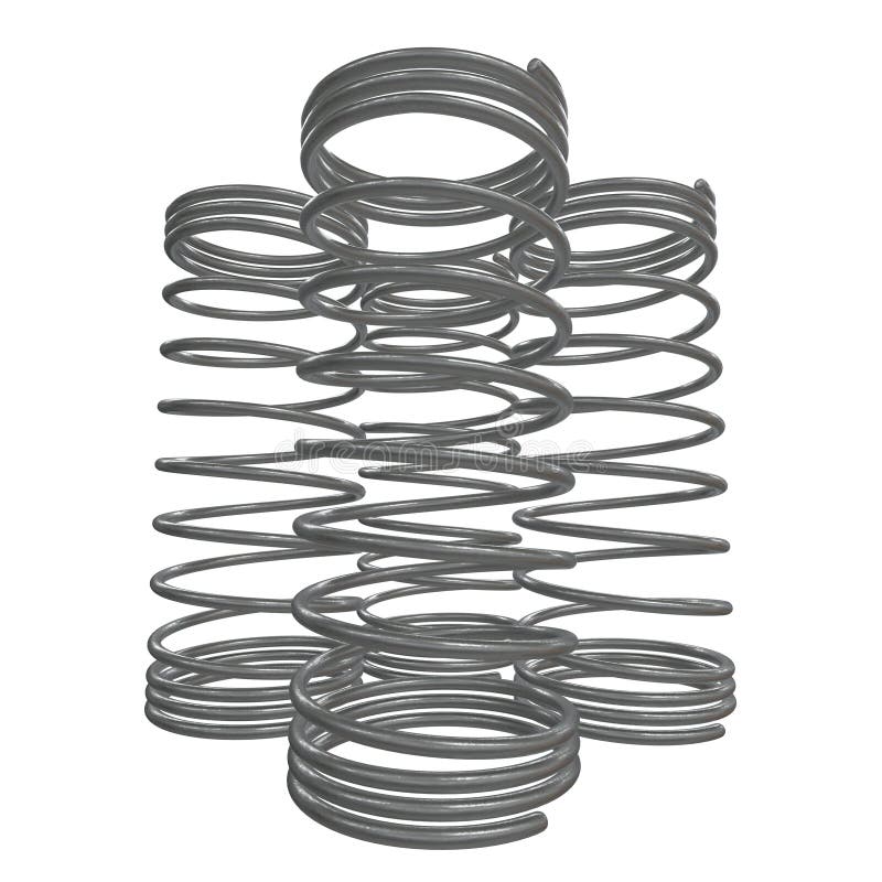 Metal spring 3d stock illustration. Illustration of curve - 115501942
