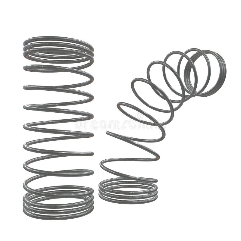 Metal spring 3d stock illustration. Illustration of curve - 115501942