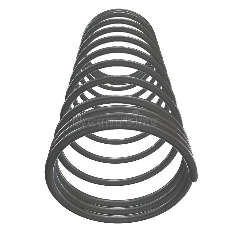 Metal spring 3d stock illustration. Illustration of curve - 115501942