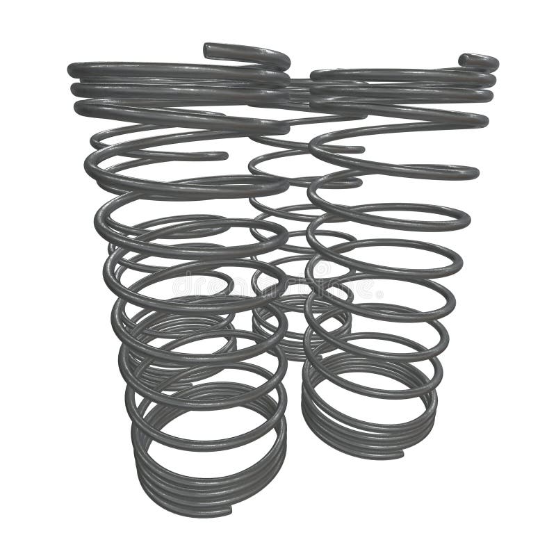 Metal spring 3d stock illustration. Illustration of flexibility - 115958297
