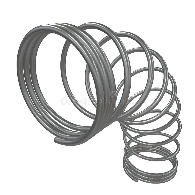Metal spring 3d stock illustration. Illustration of abstract - 114181572