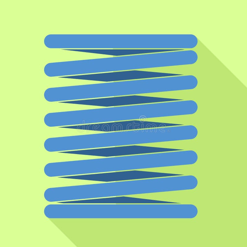 Metal Spring Icon, Flat Style Stock Vector - Illustration of ...
