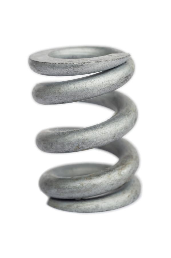 Metal Spring with Water Droplets Reflection Stock Image - Image of ...