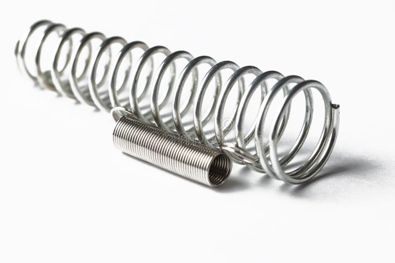 Metal Spring Isolated on White Background Stock Photo - Image of close ...