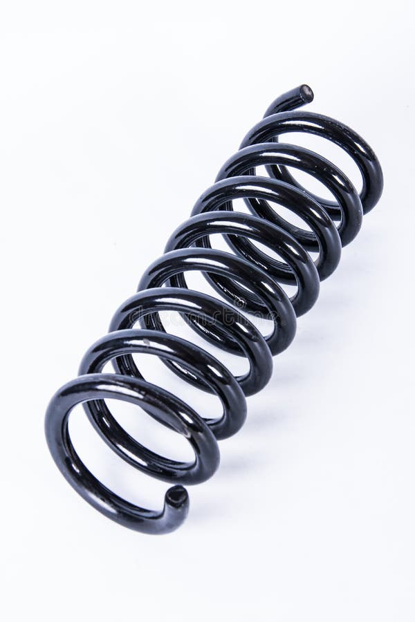 Metal Spring Isolated on White Stock Image - Image of stainless ...