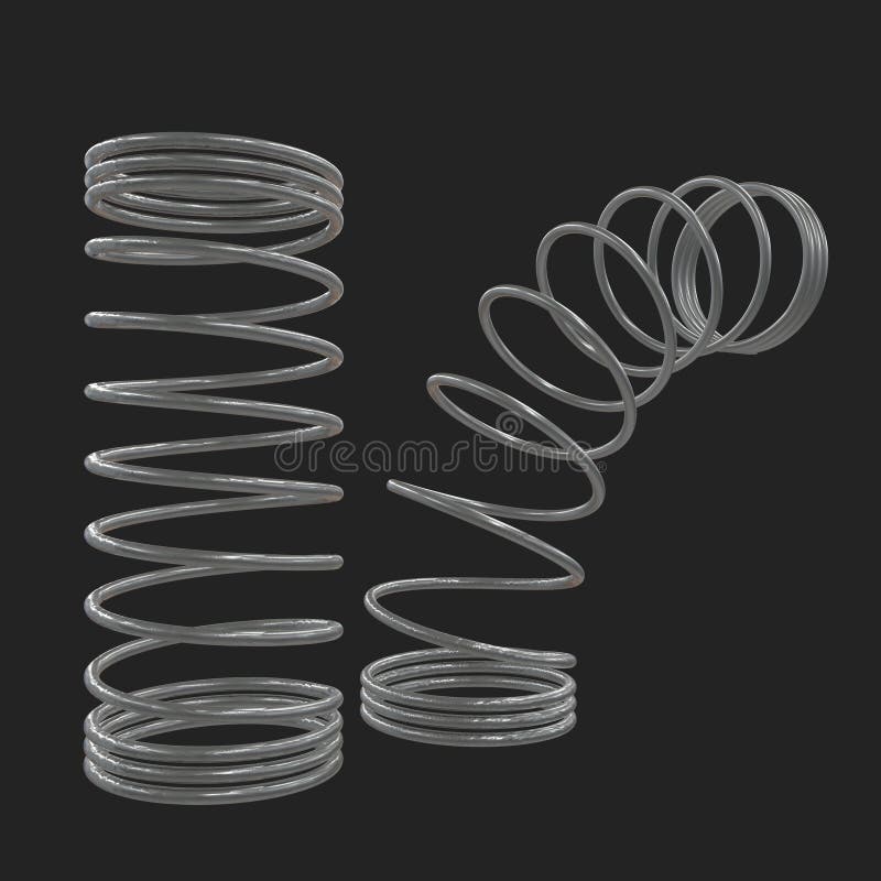 Metal spring 3d stock illustration. Illustration of single - 115958297