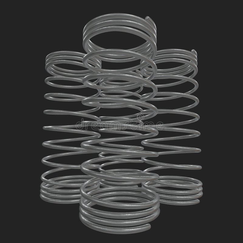 Metal spring 3d stock illustration. Illustration of single - 115958297