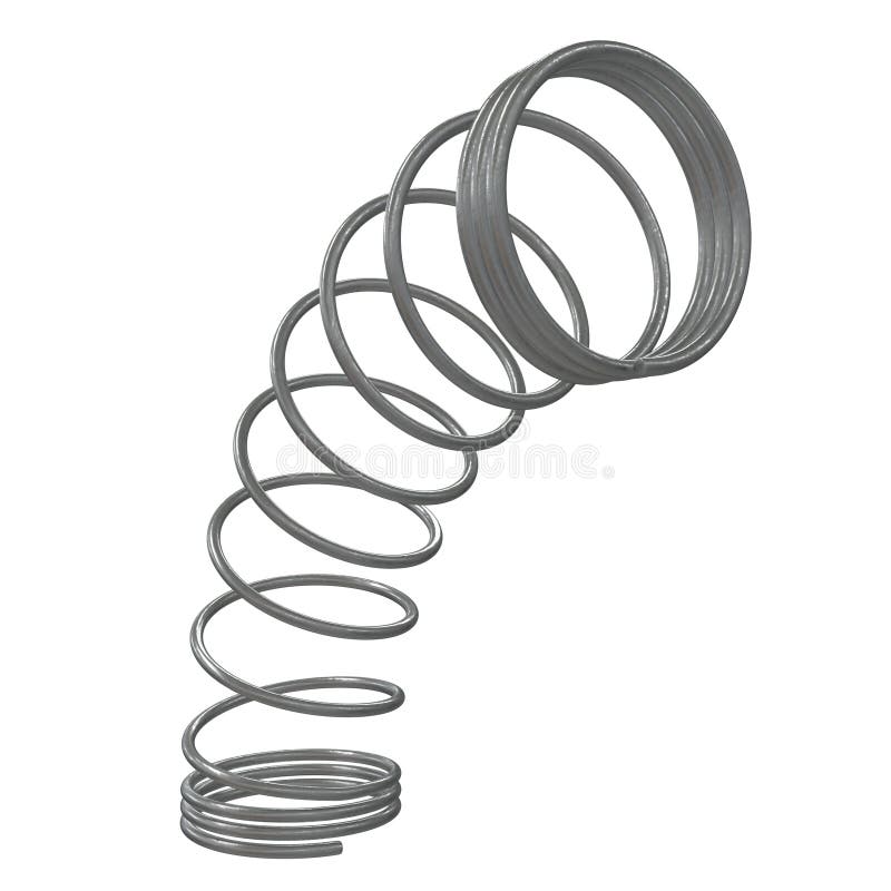 Metal spring 3d stock illustration. Illustration of curve - 115501942