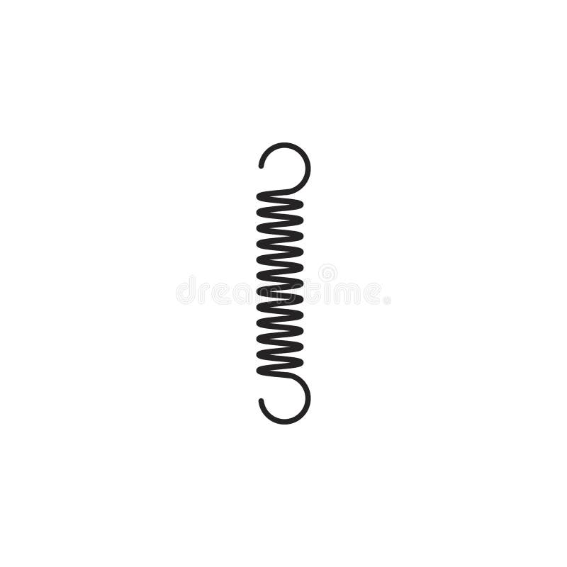 Metal spring vector icon stock vector. Illustration of coil - 255428308
