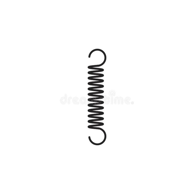 Metal spring vector icon stock vector. Illustration of coil - 255428308