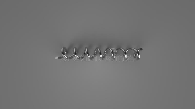 Metal Springs 3d Render Isolated on Gray Stock Illustration ...