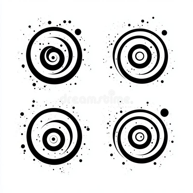 Metal Springs Icons Set. Linear Design of Spring Silhouette Stock ...