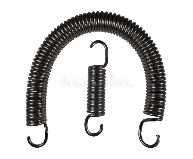 Metal springs isolated stock image. Image of chrome - 166405931