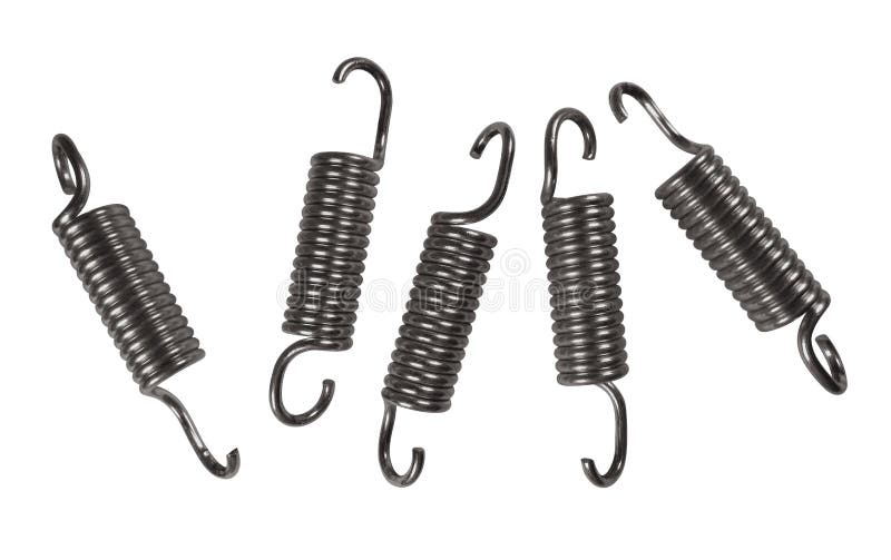 Metal springs isolated stock image. Image of springy - 166406027