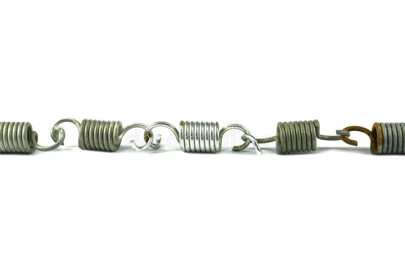 Stainless Steel Metal Springs of Ball Point Pen Islolated Stock Photo ...