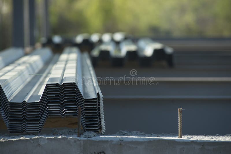 Metal Stacked on Contruction Site Stock Photo - Image of metal ...