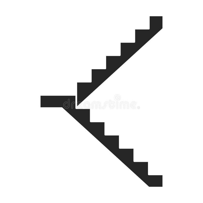 Metal Staircase Vector Icon.Flat Vector Icon Isolated on White ...