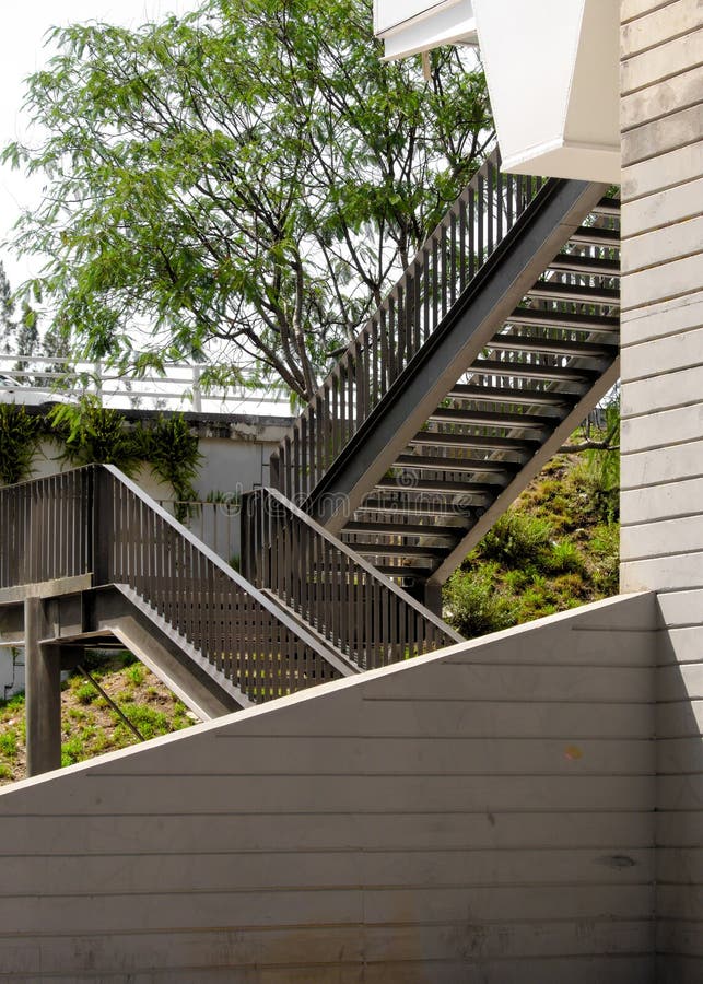 Metal Stairs in Concrete Urban Construction Stock Image - Image of ...