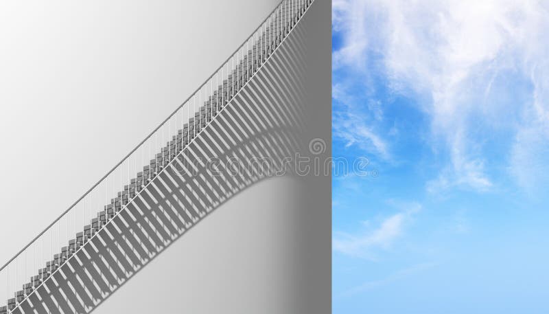 Metal Stairs with Shadow Pattern, 3d Stock Illustration - Illustration ...