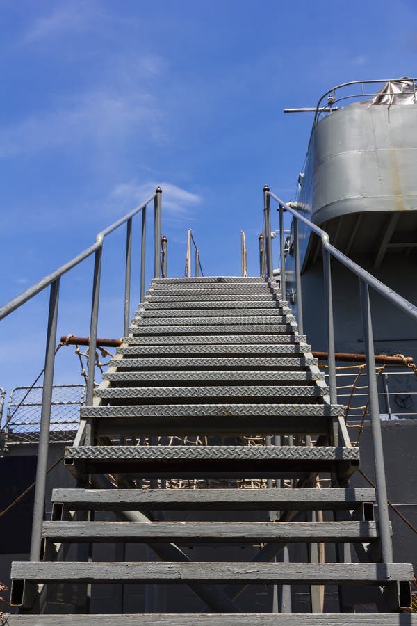 Metal stairs of ship stock image. Image of success, concept - 26350215