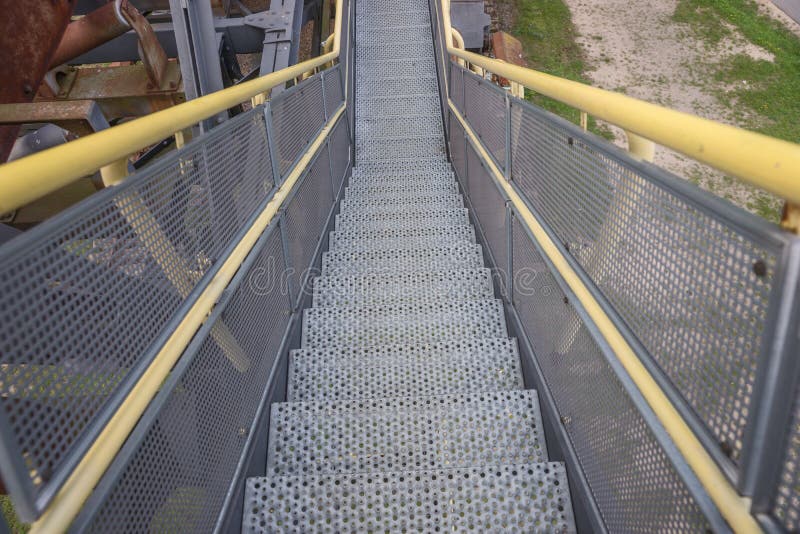 Metal stairs stock image. Image of stair, handrail, staircase - 59259403