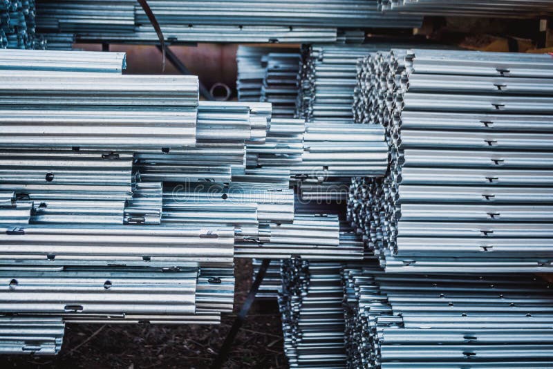 Metal stakes stock photo. Image of fence, white, construction - 153589358