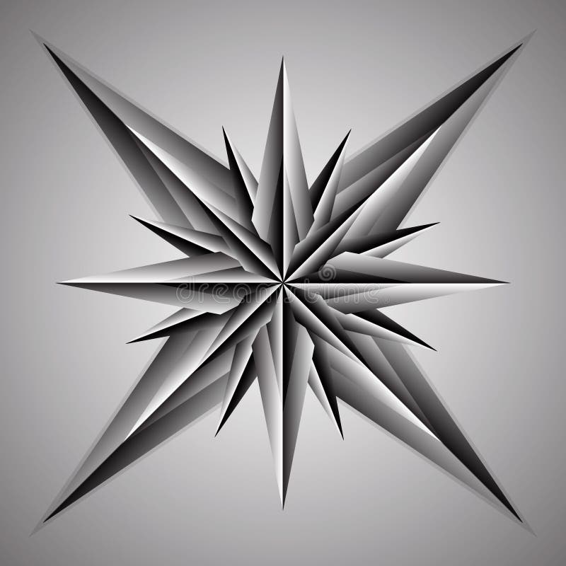 Metal star stock vector. Illustration of black, star - 64217901