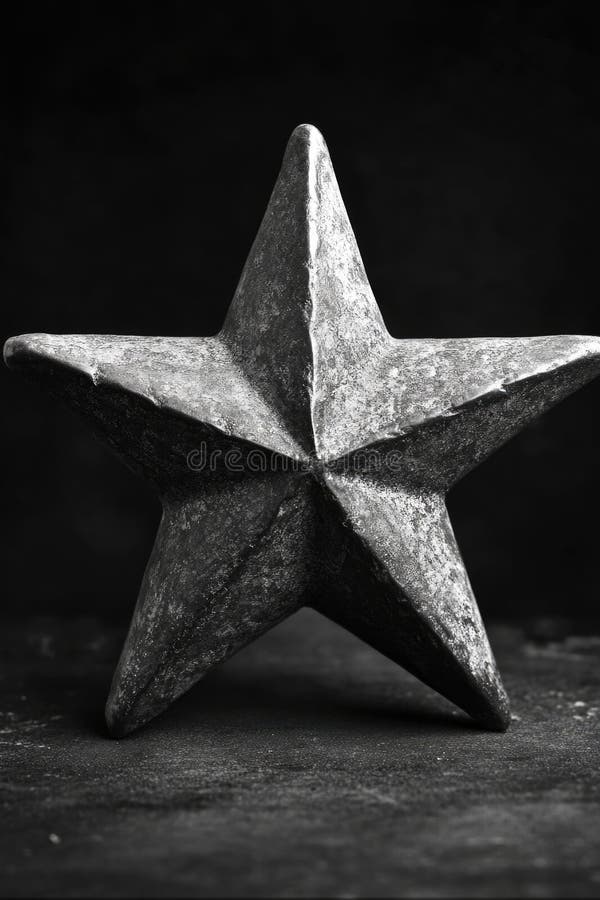 Metal Star on Table stock image. Image of generated - 377805157